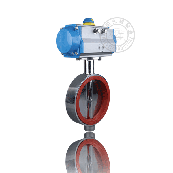 D671X-16P/R 气动对夹密封型中心垂直板软密封不锈钢（304、316）卫生级蝶阀-产品展示-上海先锋阀门制造有限公司