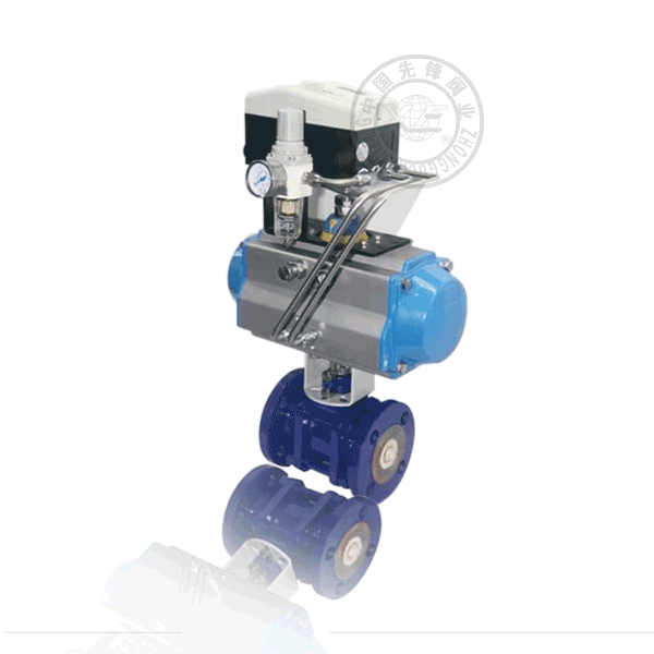 Q641TC-16C 气动法兰浮动球直通流道陶瓷铸钢（WCB）球阀-产品展示-上海先锋阀门制造有限公司